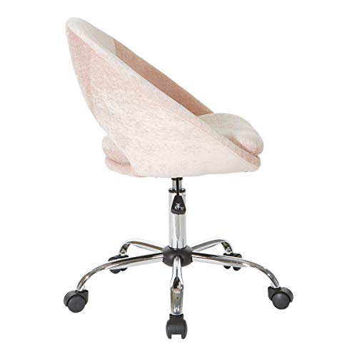 OSP Home Furnishings Milo Office Chair, Blush