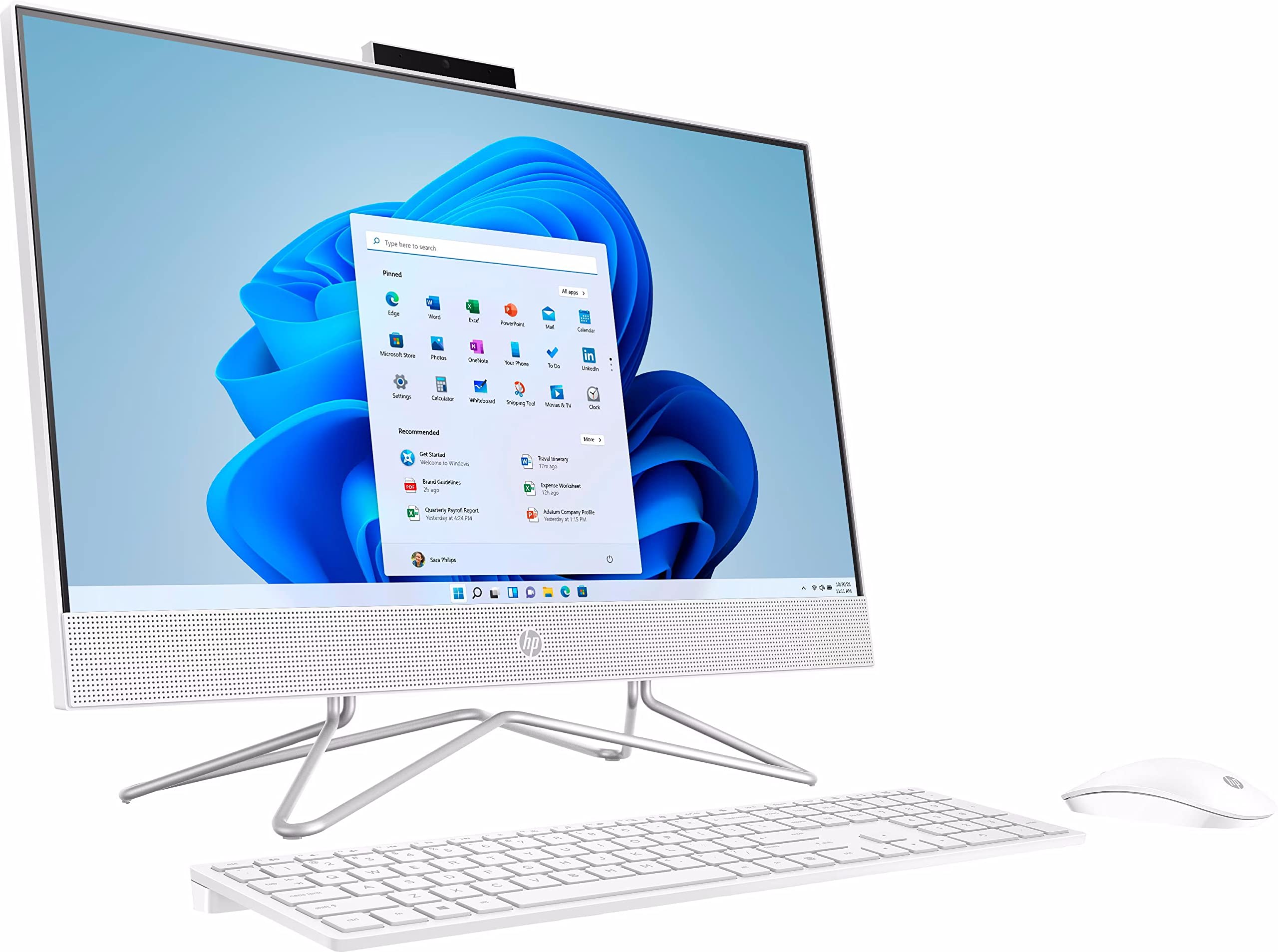 2022 Latest HP All-in-One Desktop | 24-inch FHD IPS Touchscreen | Intel 2-Core i3-1115G4 | 8GB DDR4 256GB SSD | Intel UHD Graphics | WiFi | BT | Card Reader | Wireless KB Mouse | Windows 10 Pro