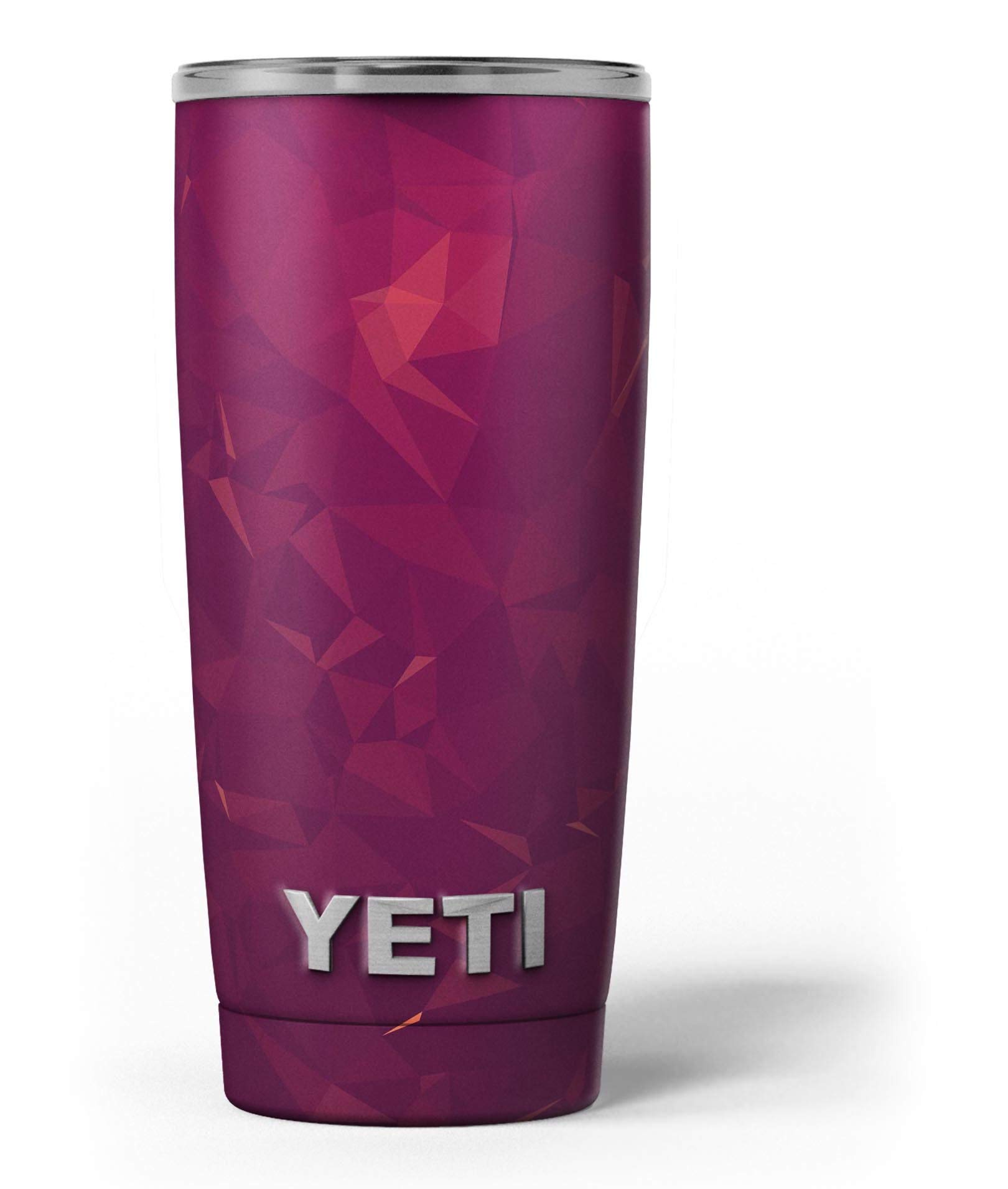 Design Skinz Dark Pink Geometric V3 - Skin Decal Vinyl Wrap Kit Compatible with The Yeti Rambler Cooler Tumbler Cups
