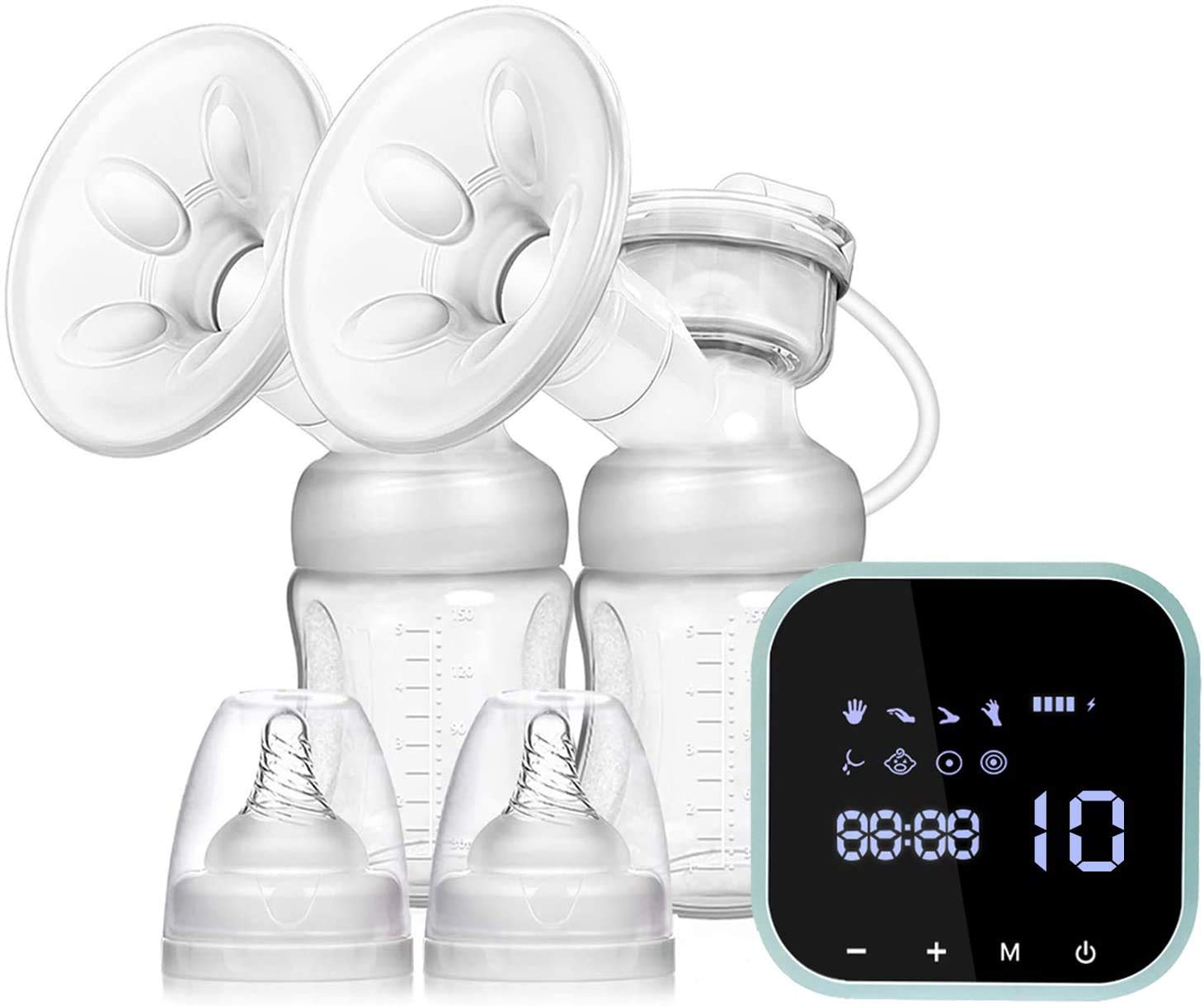 Electric Breast Pump Rechargeable Double Pumps Portable Powered Breast Pump Electric Breast Breastfeeding Pump