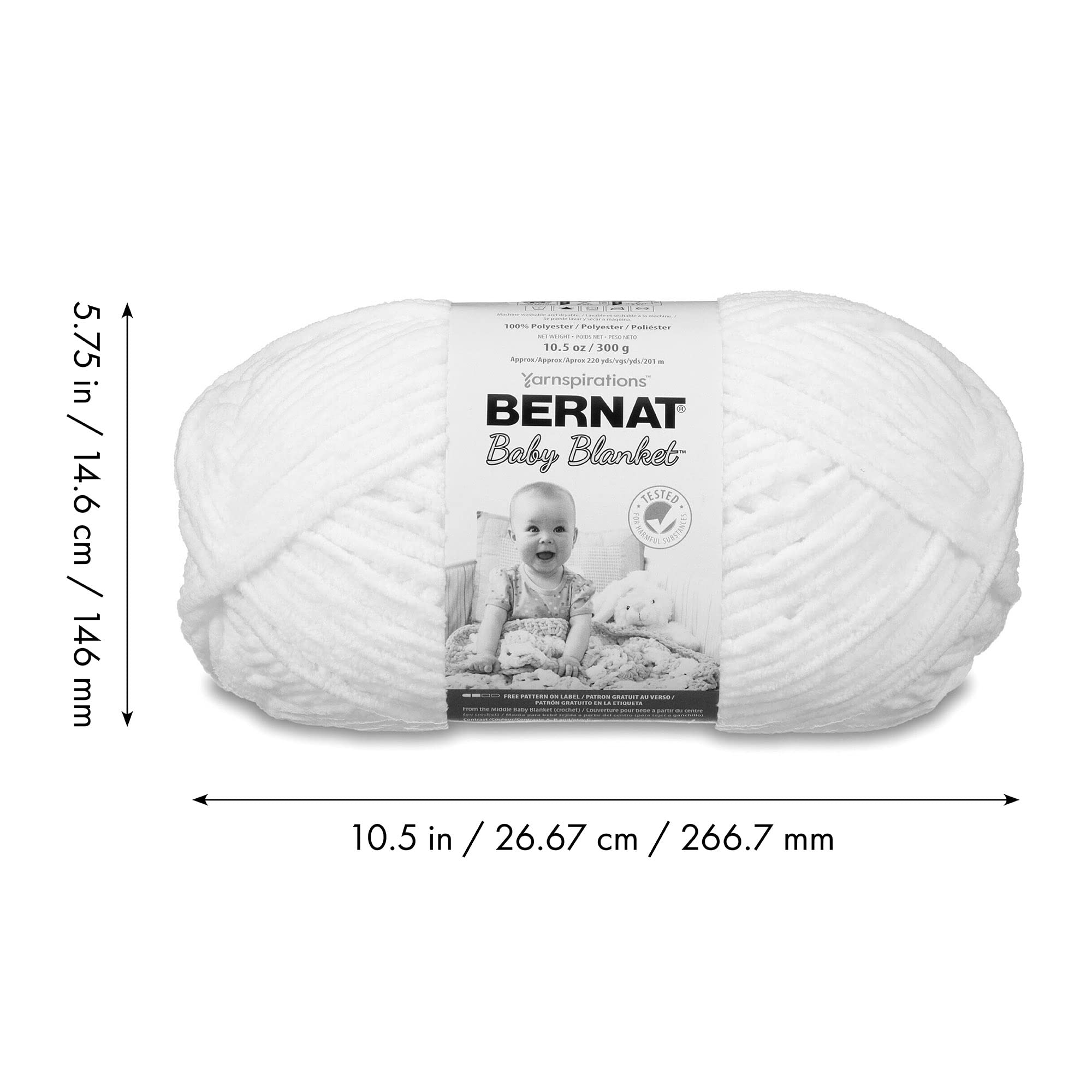 BERNAT BABY BLANKET YARN 300G 10.5 OZ, MISTY JUNG GREEN