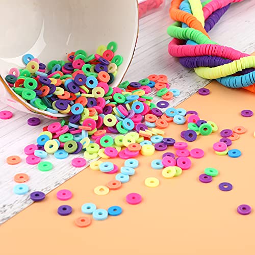 2100 Pcs Pride Clay Beads for Bracelet Making Handmade Heishi Jewelry Making Beads Polymer Flat Beads for Pride Jewelry Bracelet Making,LGBT Bracelet Making