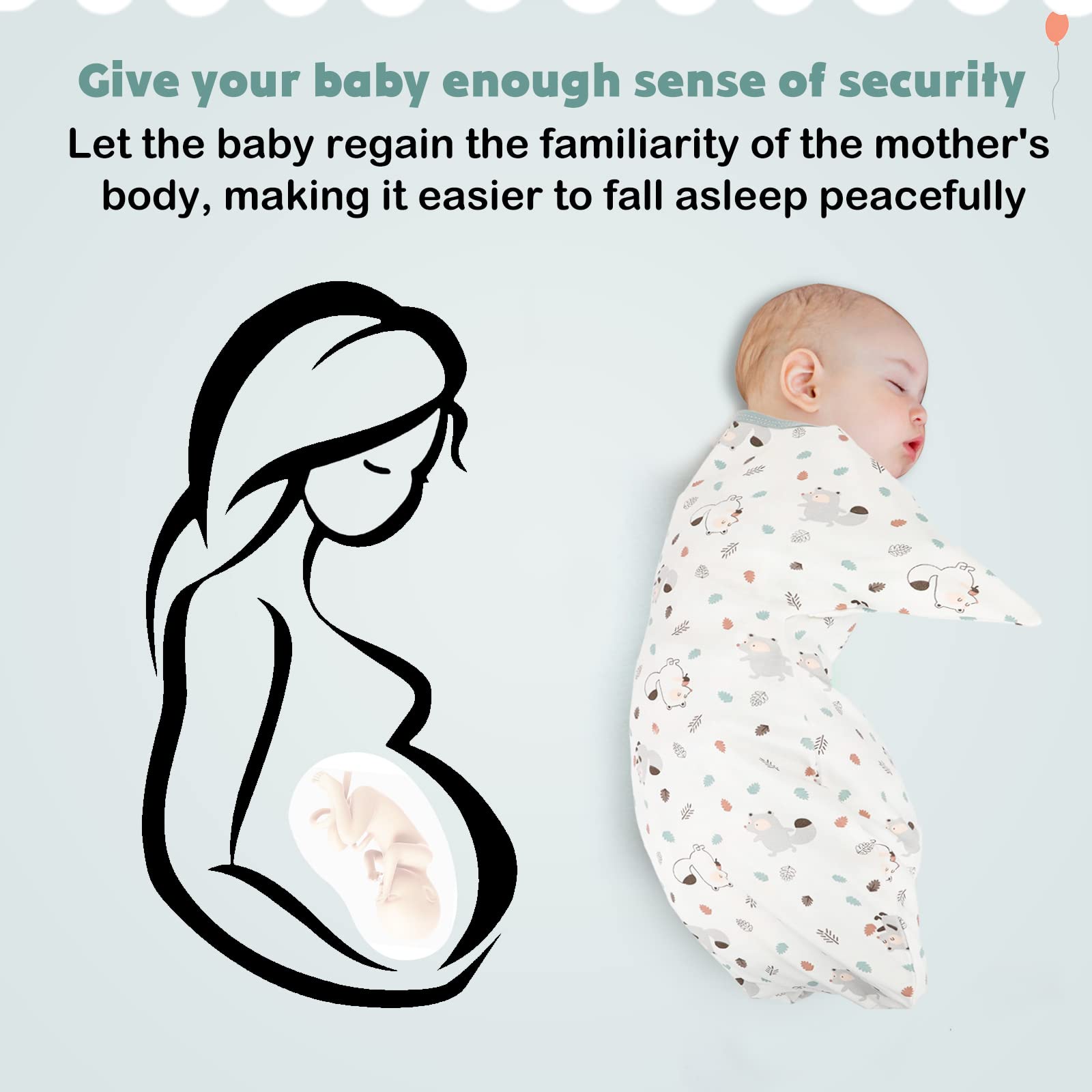 2 Pack Transition Swaddle with 2 Way Zipper, 100% Cotton Baby Swaddle Arms in/Out Arms Free Design Transitional Swaddle, Arms Up Sleeping Sack Baby Sleep Sack for Baby 0-3 Months, Giraffe & Squirrel