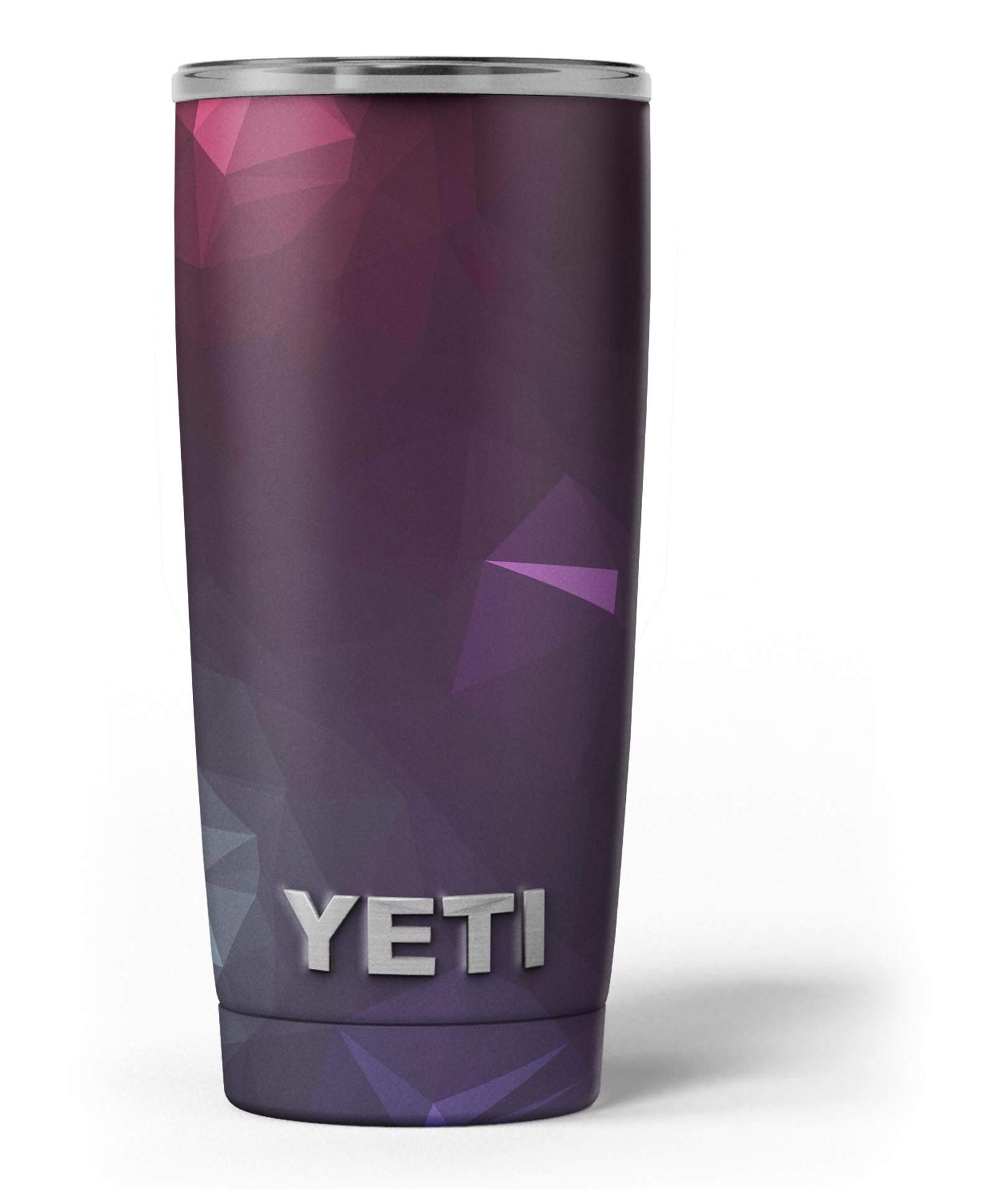 Design Skinz Dark Purple and Pink Geometric Shapes - Skin Decal Vinyl Wrap Kit Compatible with The Yeti Rambler Cooler Tumbler Cups