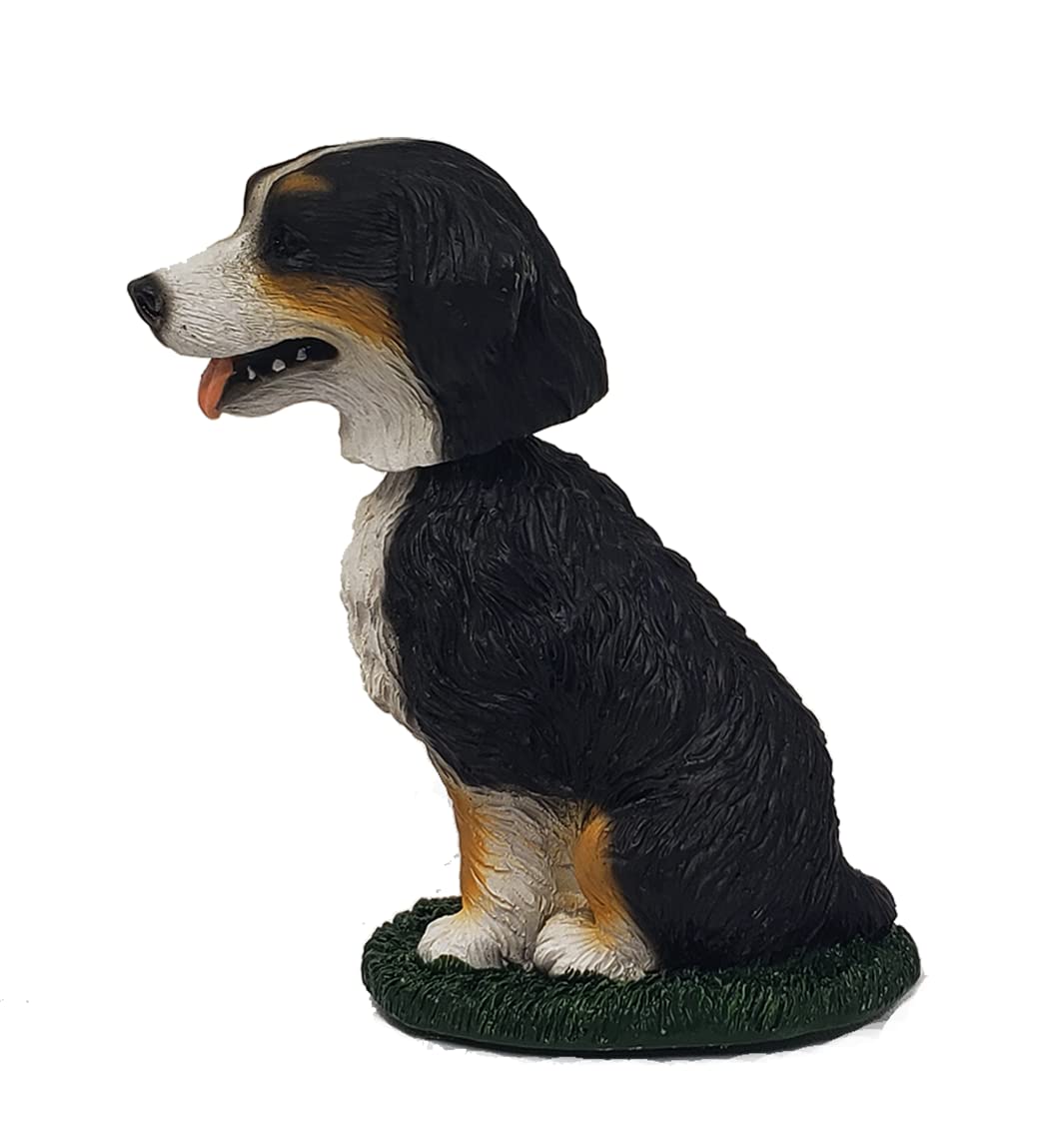 Animal Den Bernese Mountain Dog Bobblehead Figure for Car Dash Desk Fun Accessory