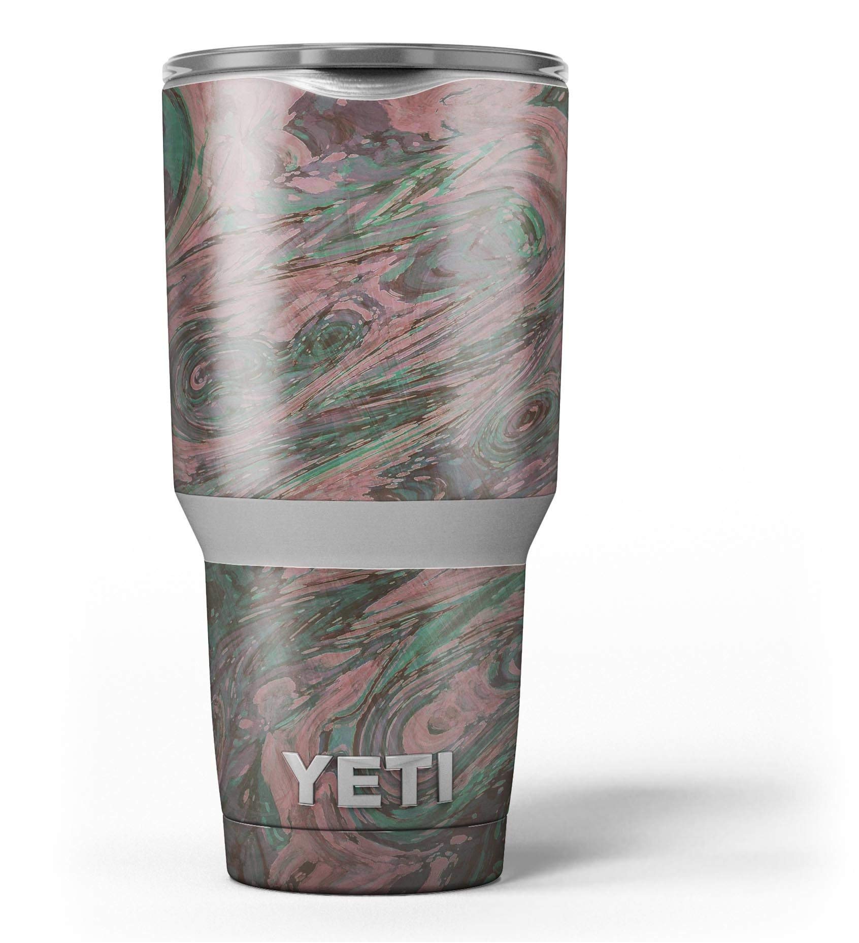 Design Skinz Green Slate Marble Surface V46 - Skin Decal Vinyl Wrap Kit Compatible with The Yeti Rambler Cooler Tumbler Cups