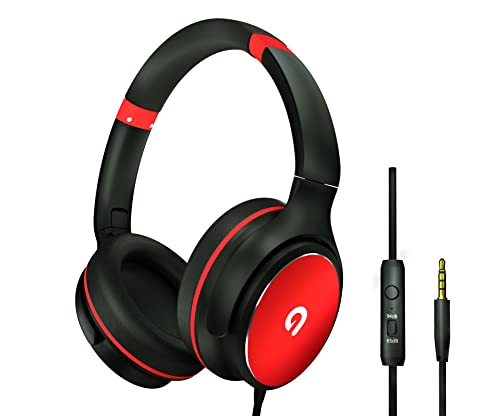 ADOOPE Kids Headphones with Safe 85dB/94dB Volume Limiter for Teen and Boys, Foldable HD Stereo Sound Headphones PC/fire Tablet/iPad, Headphones with Microphone for School, Travel and Home