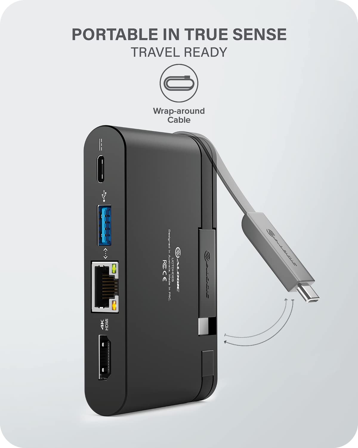 ALOGIC USB C Hub, 100W Laptop Charging, 4K HDMI, Gigabit Ethernet, USB A, USB C, Travel Dock, Compatible with Compatible with MacBook, Surface laptops, XPS and More(Thunderbolt 3 Compatible)