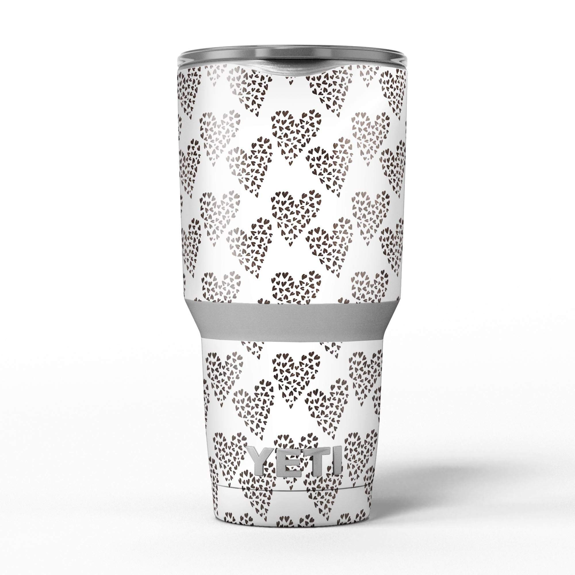 Design Skinz Hearts Within Hearts - Skin Decal Vinyl Wrap Kit Compatible with The Yeti Rambler Cooler Tumbler Cups