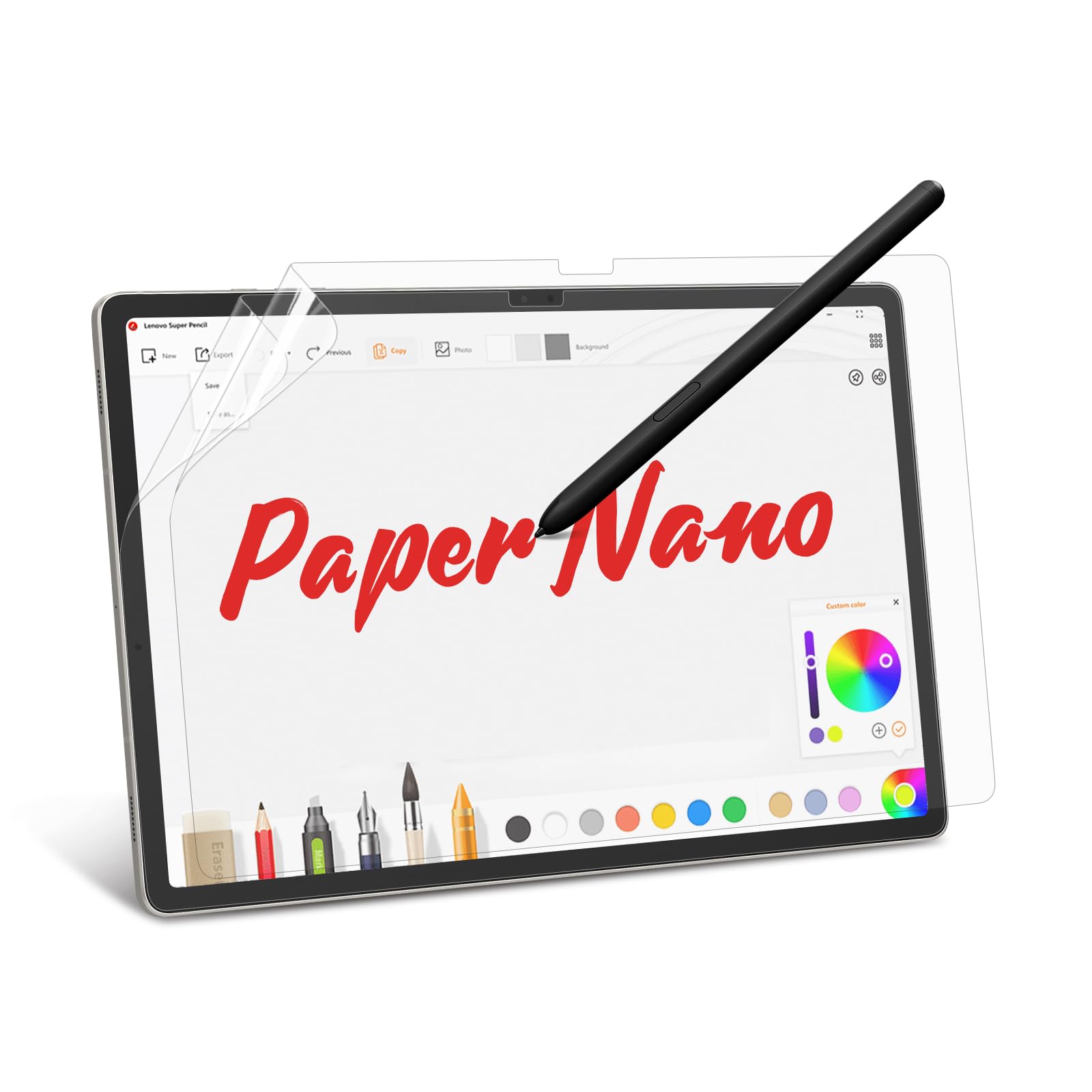 bersem 2 PACK Paperfeel Screen Protector Designed for Samsung Galaxy Tab S10 Plus/Tab S9 Plus/Tab S9 FE+ / Tab S8 Plus/Tab S7 FE/Tab S7 Plus (12.4 inch), Anti Glare, Like Drawing on Paper