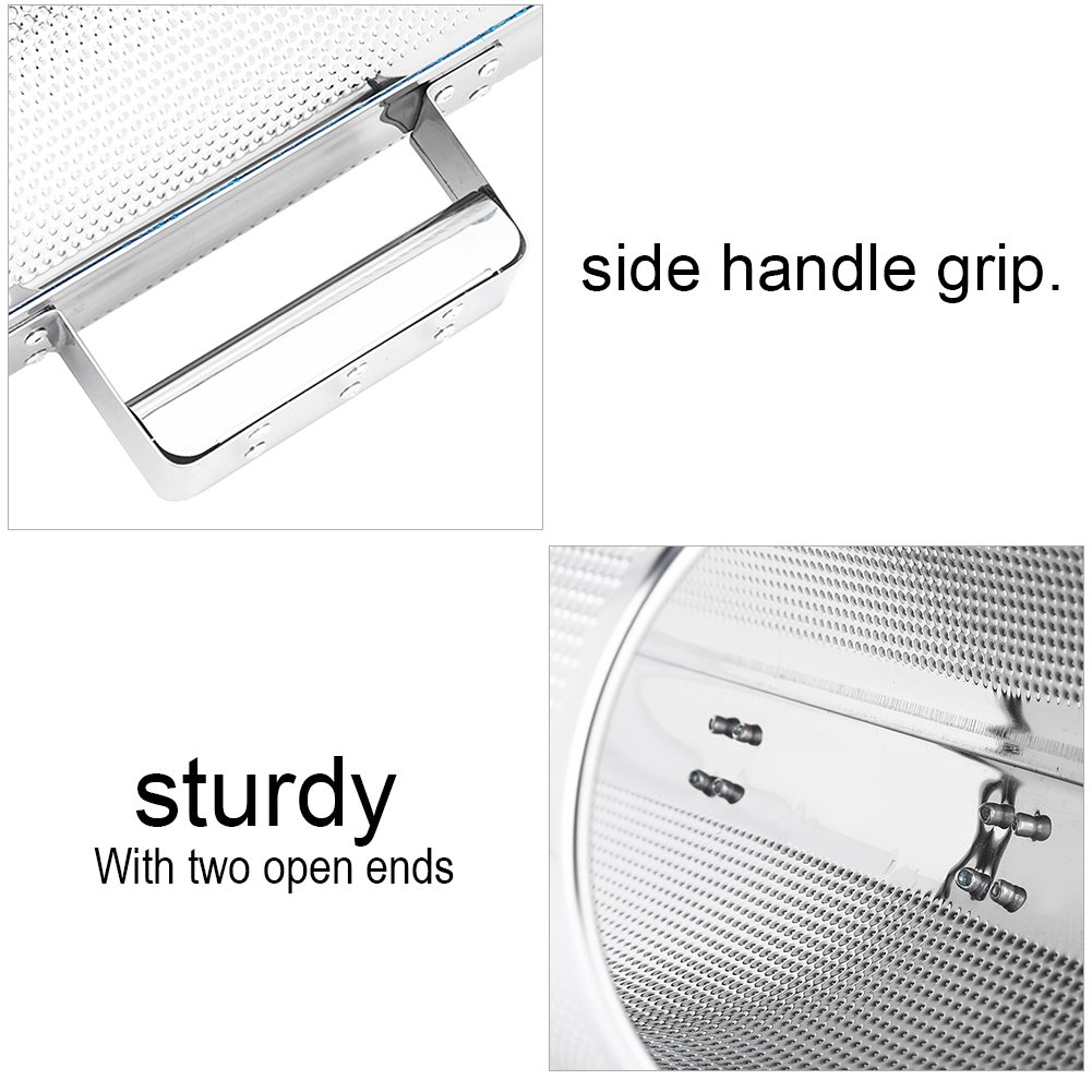 Alomejor Professional Guiro, 5 x 12.8'' Stainless Steel Guiro Shaker with Scraper Percussion Instrument