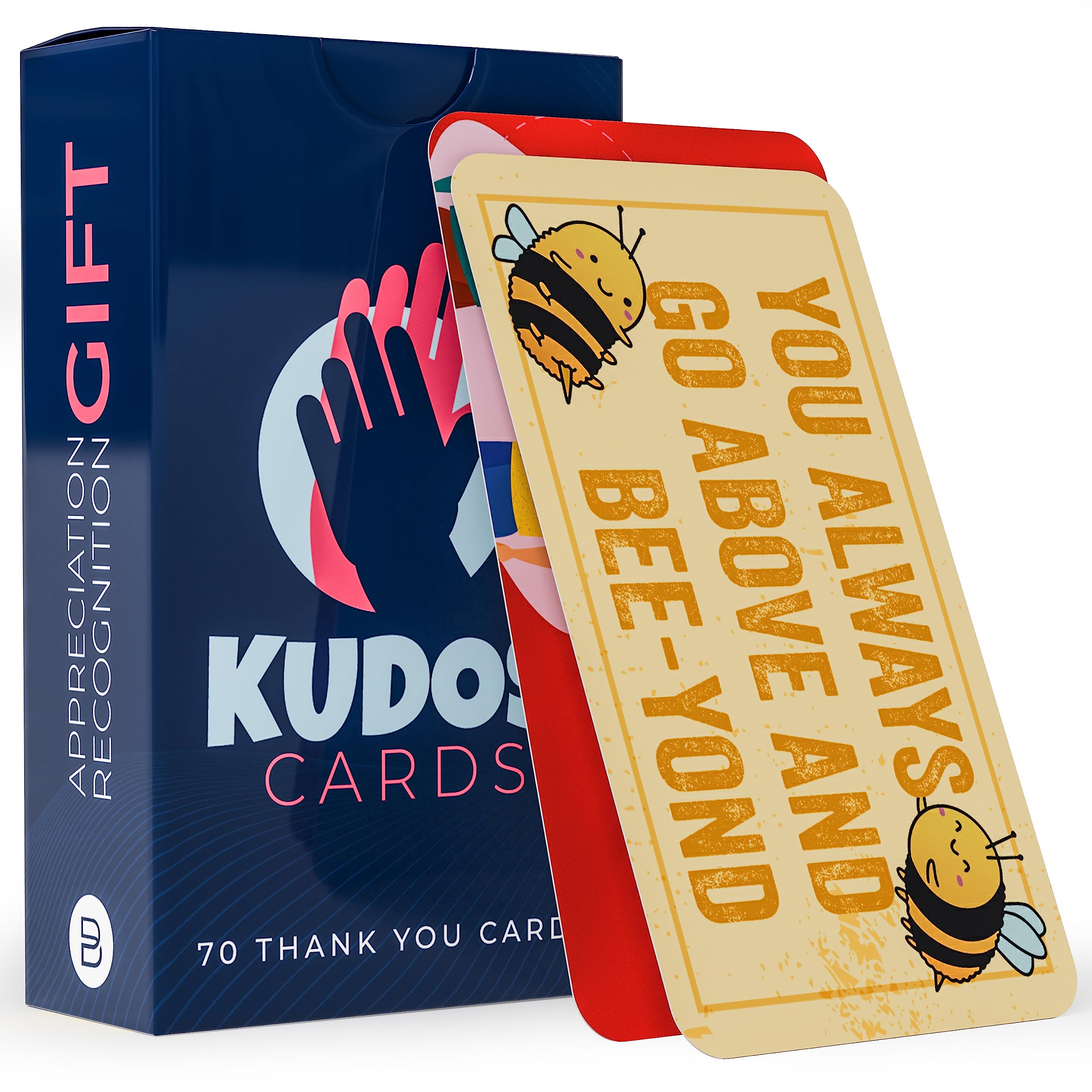 70 Kudos Cards - Thank You Appreciation & Recognition Blank Back Postcard – School Lunch Box Kids Notes – Business Employee Motivational Affirmation Bulk Gift – Teacher Reward Inspirational