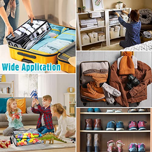 4 Pcs Baseball Hat Organizer for Baseball Caps Wide Hat Storage Holds up to Total 200 Caps Hat Holder Hat Case Hat Boxes for Men Women Hat Rack Hat Bag Container for Closet Home Travel Display, Gray