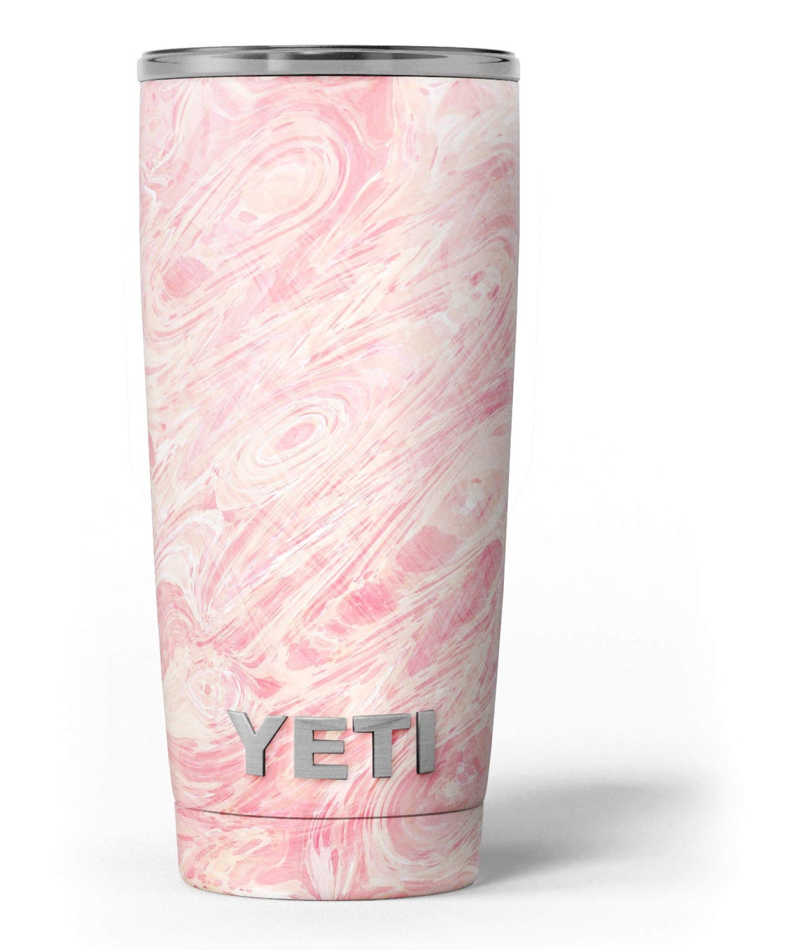 Design Skinz Pink Slate Marble Surface V42 - Skin Decal Vinyl Wrap Kit Compatible with The Yeti Rambler Cooler Tumbler Cups