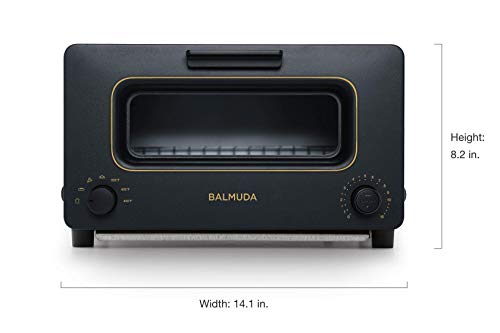 BALMUDA The Toaster | Steam Oven Toaster | 5 Cooking Modes - Sandwich Bread, Artisan Bread, Pizza, Pastry, Oven | Compact Design | Baking Pan | K01M-KG | Black | US Version