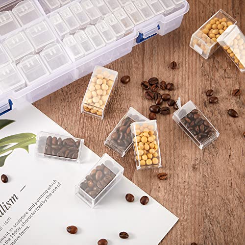90 Slots Plastic Seed Storage Box Clear Seed Storage Organizer with Label Stickers Planting Seed Container with Lid Garden Seed Organizer with Stickers for Flower Plants Vegetable Seeds (1)