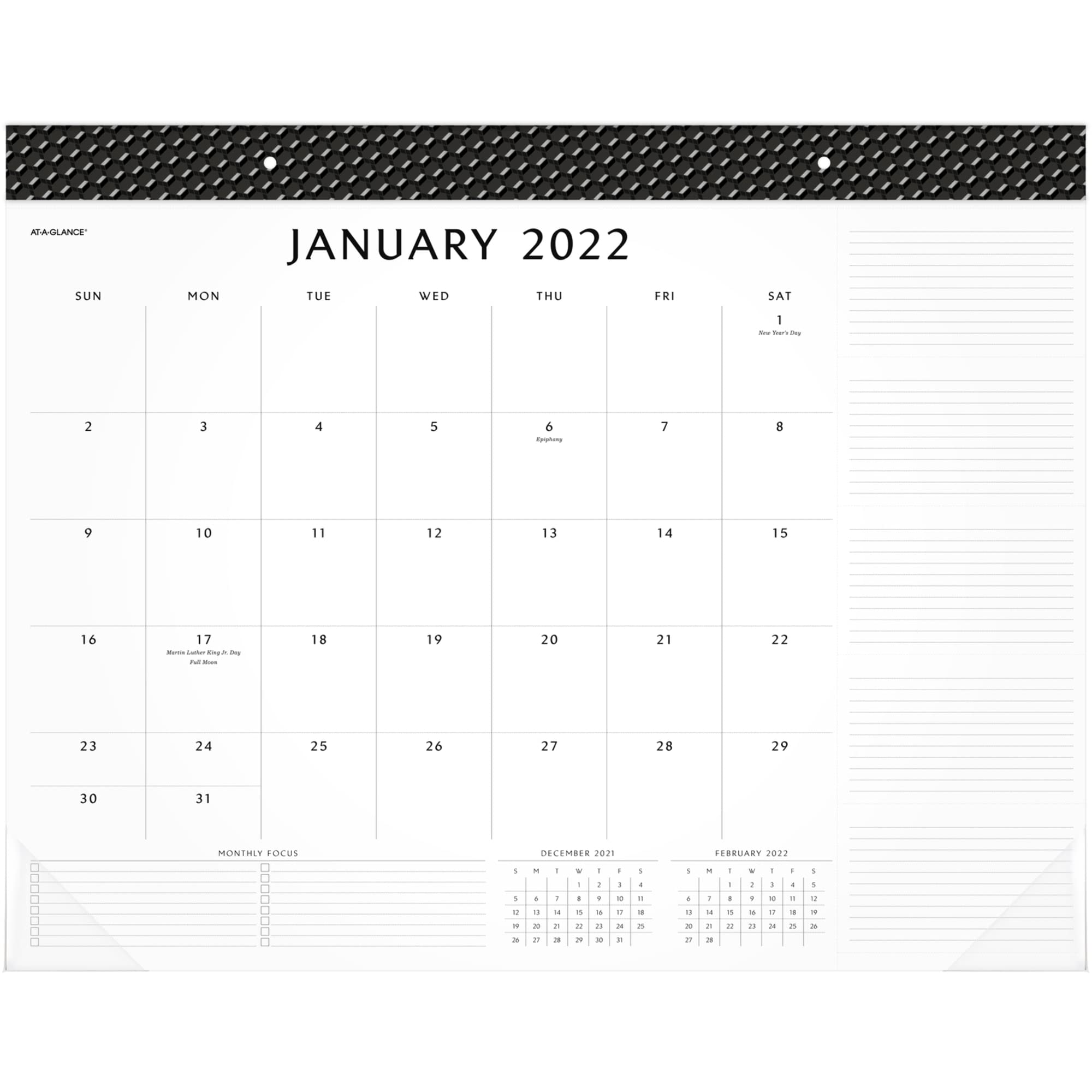 2022 Desk Calendar by AT-A-GLANCE, Monthly Desk Pad, 21-3/4" x 17", Standard, Elevation (SK752400)