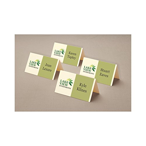Avery Printable Small Tent Cards with Sure Feed Technology, 2” x 3.5”, Ivory, 160 Blank Place Cards for Laser or Inkjet Printers (05913)