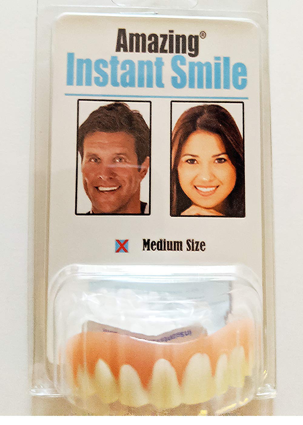 Amazing Instant Smile Cosmetic Novelty Secure Teeth- Medium Size - Fits Most