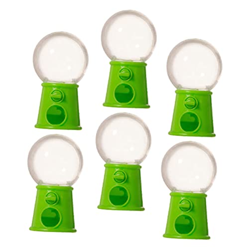 Abaodam 12 pcs Plasticcandy Party Bank Money Green Favor Rotatable Gift Kids Mini Candy Day Machine Bubble Dispenser Gum Light Desktop Playthings Catcher Gumballs Vending Golden