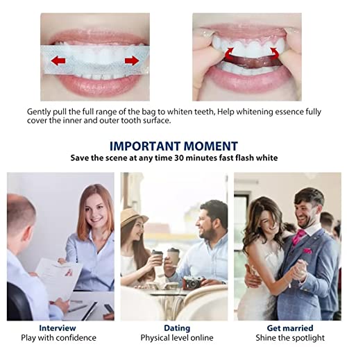 28Pcs Teeth Whitening Strips, Express for White Strips, No Slip and No Sensitivity, Enamel Safe Dental Whitener Kit