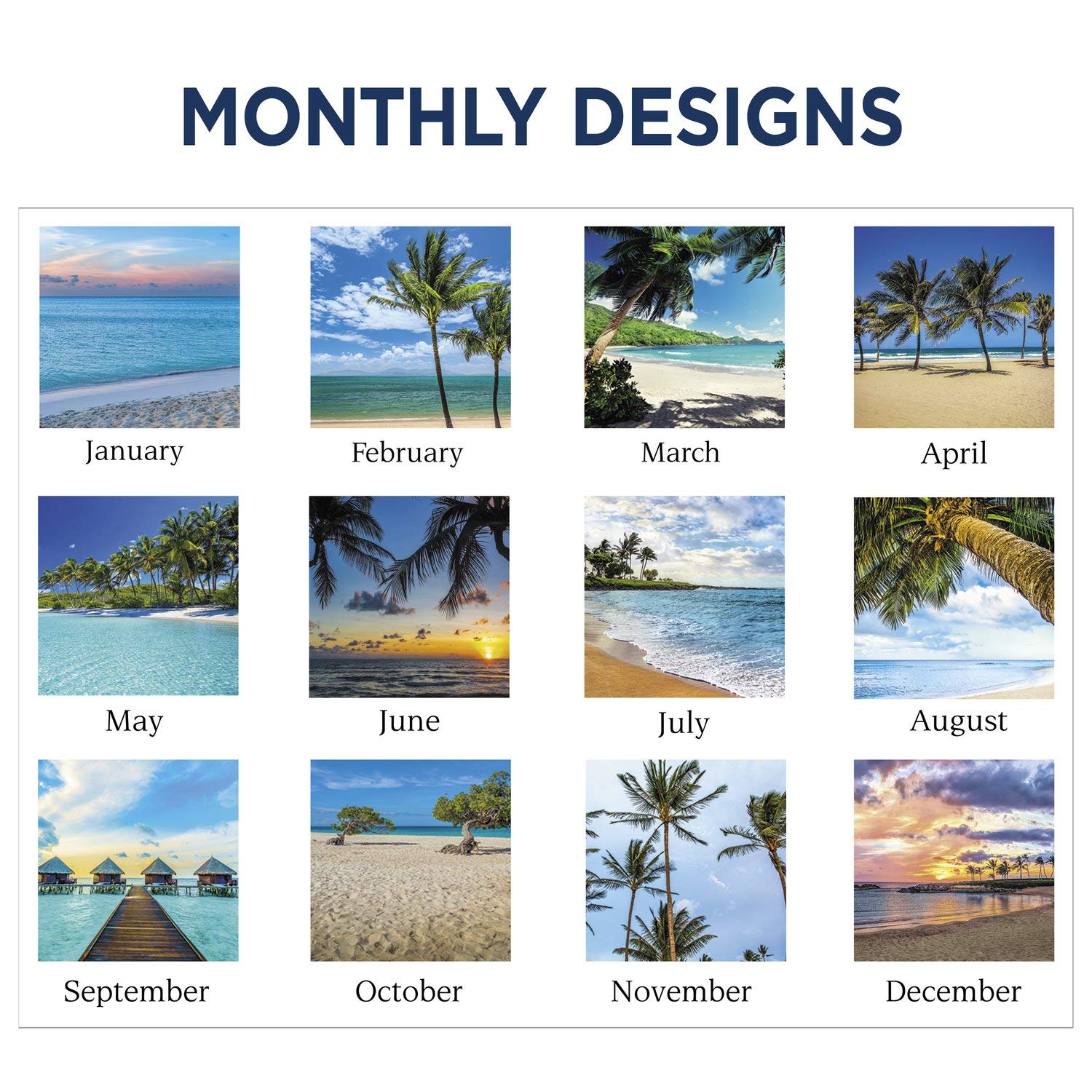2022 Desk Calendar by AT-A-GLANCE, Monthly Desk Pad, 21-3/4" x 17", Standard, Tropical Escape (DMDTE232)