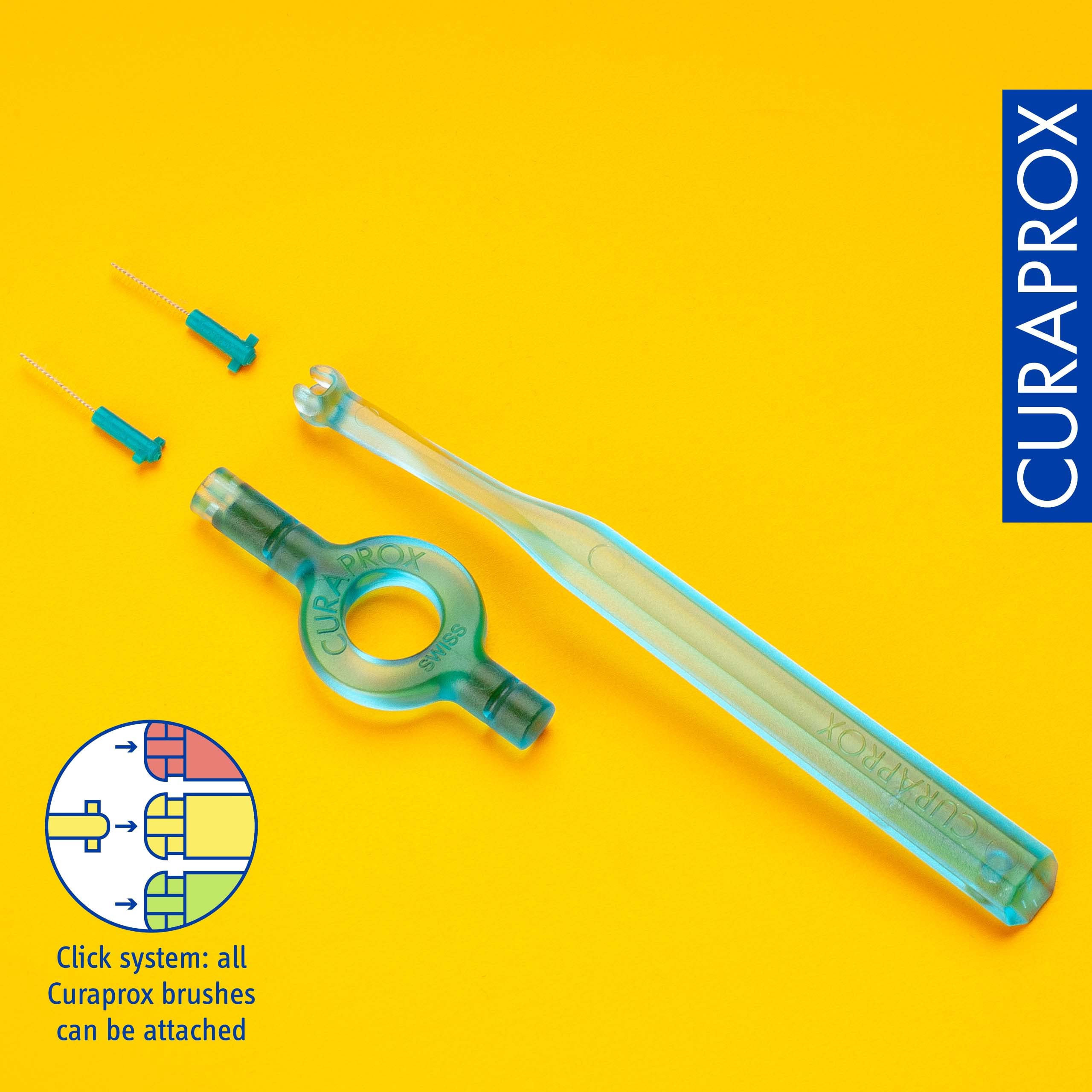 Curaprox CPS 06 Prime Refill Interdental Brushes, Turquoise, 8 Count - 8 x 0.6mm - 2.2mm Internal Toothbrushes.