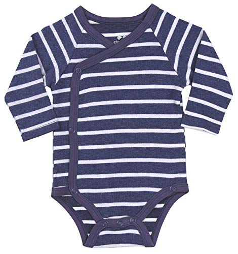 Baby Boy 3-Pack Long-Sleeve Kimono Bodysuit Set, Infant Boy Bundle Includes Blue Fox, Arrow Bodysuit and Navy-Striped Outfit