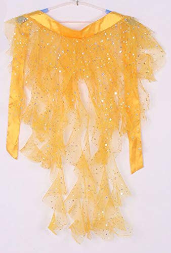 2022 Party Belly Dance Hip Scarf Waist Belt Skirt for Women/Children(Yellow) Medium
