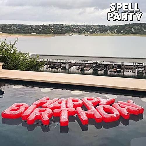 Pool Party Decorations Happy Birthday Pool Floats – Large Floating Letters Pool Party Decorations for Kids Birthday Party Decorations, Perfect for Summer Party Decor Birthday Banner Backdrop