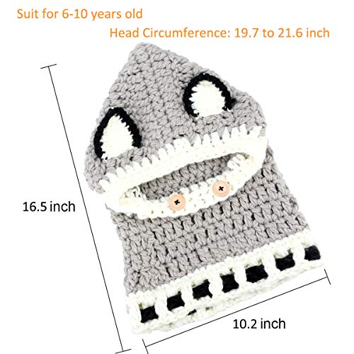 BicycleStore Kids Winter Hat, Girls Boys Knit Caps Scarf Hats Grey