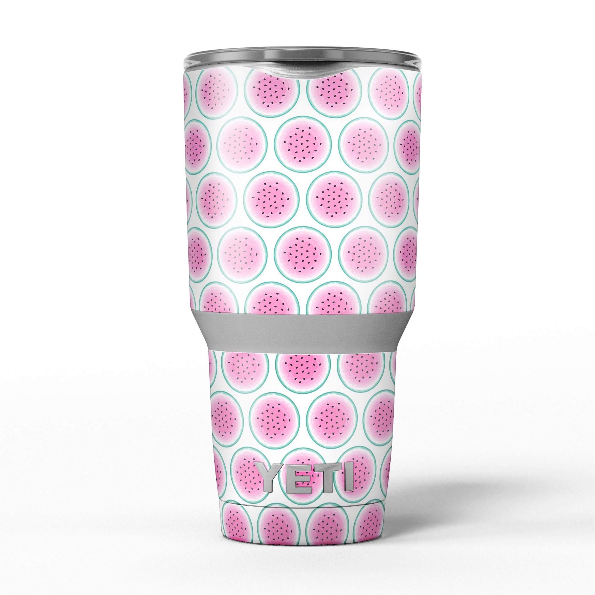 Design Skinz The Watermelon Polka Dot Pattern - Skin Decal Vinyl Wrap Kit Compatible with The Yeti Rambler Cooler Tumbler Cups