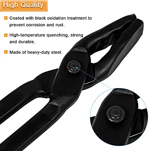 Blacksmith Forging Tools Kit Wolf Jaw Tongs (16'') & Blacksmith Hammer Anvil Blacksmithing Tongs Hammer Forge Tools For Making Knife, Forged Tongs
