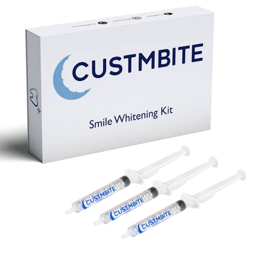 CustMbite Premium Teeth Whitening Gel Applicator, 44% Carbamide Peroxide, (3) 3ml Applicators
