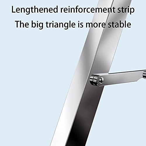 AKDXM Portable Drying Rack Foldable Bold Stainless Steel Hanger Adjustable Large-Capacity Metal Hanger Windproof Hook Suitable Indoor Outdoor Simple Clothes Poles,120 to 160x75x1400cm