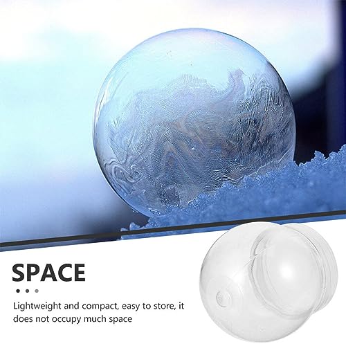 Abaodam DIY Snow Globe 4inch Clear Plastic Water Globe Fillable Snow Globe with Screw Off Cap for DIY Crafts Christmas Home Decoration 20pcs