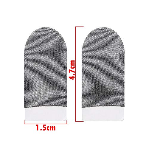 Finger Sleeves for Gaming [10 Pack] – with Silver Fiber 100% Coverage – for Mobile Games, Tablets – Smooth, Thin Anti-Sweat Breathable Material for Best Performance