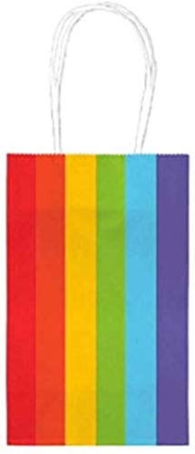 Amscan Cub Bags | 8 1/4" x 5 1/4" x 3 1/4" | Rainbow - Pack of 10