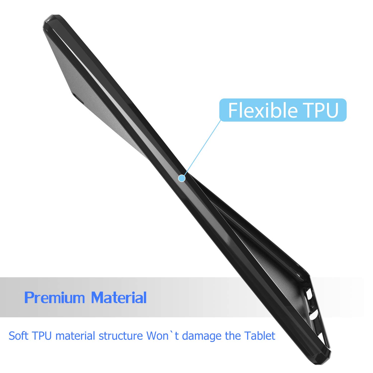 Case for Galaxy Tab A 8.0 Case 2019, Slim Design Matte TPU Rubber Soft Skin Silicone Protective Cover for Samsung Galaxy tab A 8.0 inch 2019 Tablet (SM-T290/t295/t297)