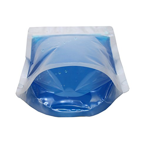 AwePackage 50 Pack of 7"x10" Airtight Zipper Stand Up Pouch Bag - Clear Front Aluminum Foil Back Heat Sealable Zip Lock