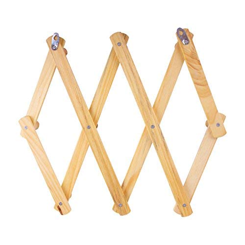 Candyqueen 1Pcs Hanging Wall Wooden Peg Hooks Wall Rack Hanger for Coat/Keys/Hats/Purse/Bag/Coffee Mugs Home Decor