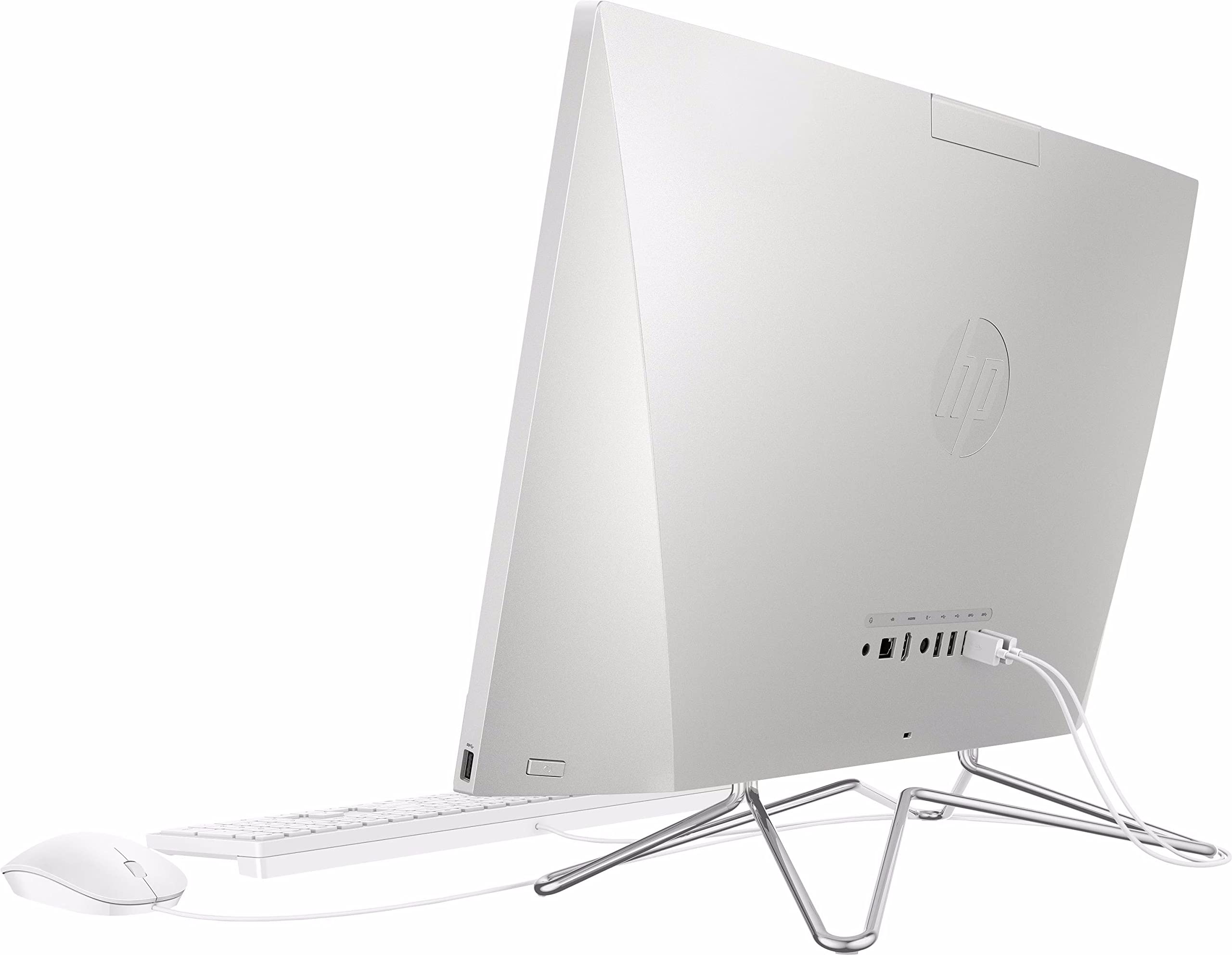 2022 Latest HP All-in-One Desktop | 24-inch FHD IPS Touchscreen | Intel 2-Core i3-1115G4 | 8GB DDR4 256GB SSD | Intel UHD Graphics | WiFi | BT | Card Reader | Wireless KB Mouse | Windows 10 Pro