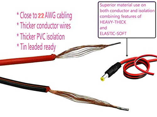 BeElion 24V AC to 12V DC Convertor, 1.5 Amp Supply Current Power Adapter and 2.1 x 5.5mm DC Power Male Plug Pigtail for Surveillance Security Camera CCTV