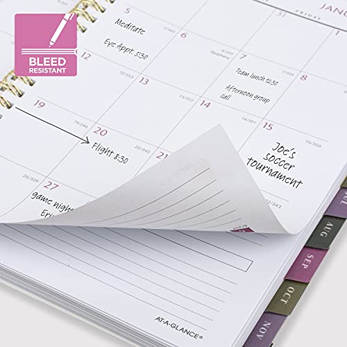 2022 Weekly & Monthly Planner by AT-A-GLANCE, 8-1/2" x 11", Large, BADGE Floral (1565F-905)