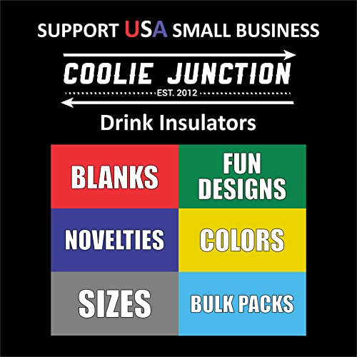 Blank Foam Party Cup Coolie (6 Pack, Black)