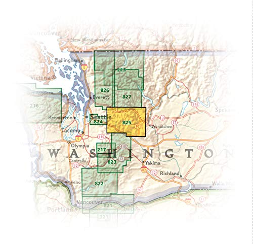 Alpine Lakes Wilderness Map [Mt. Baker-Snoqualmie and Okanogan-Wenatchee National Forests] (National Geographic Trails Illustrated Map, 825)