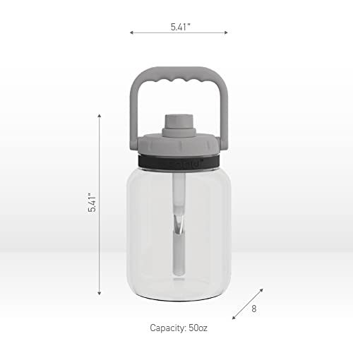 asobu Juggler a Tritan, Freezable Unbreakable and Large Capacity Water Jug with Easy Grip Handle 50 Ounces (50 Ounces, Mustard)