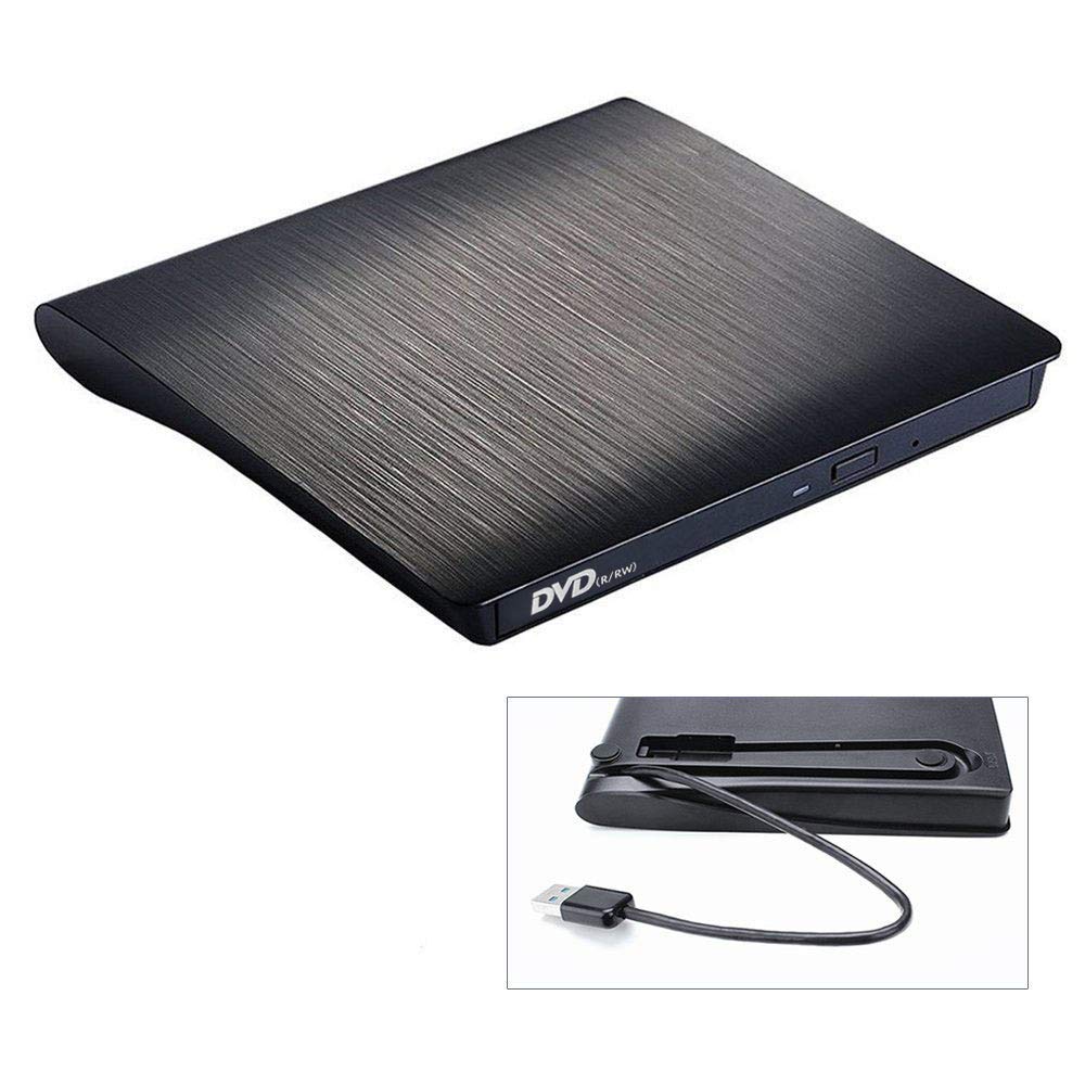 JumPeak External USB 3.0 DVD Player CD Drive Portable CD DVD +/-RW Drive DVD/CD ROM Rewriter Burner Writer for Laptop Desktop PC Windows Linux Mac OS MacBook Pro iMac
