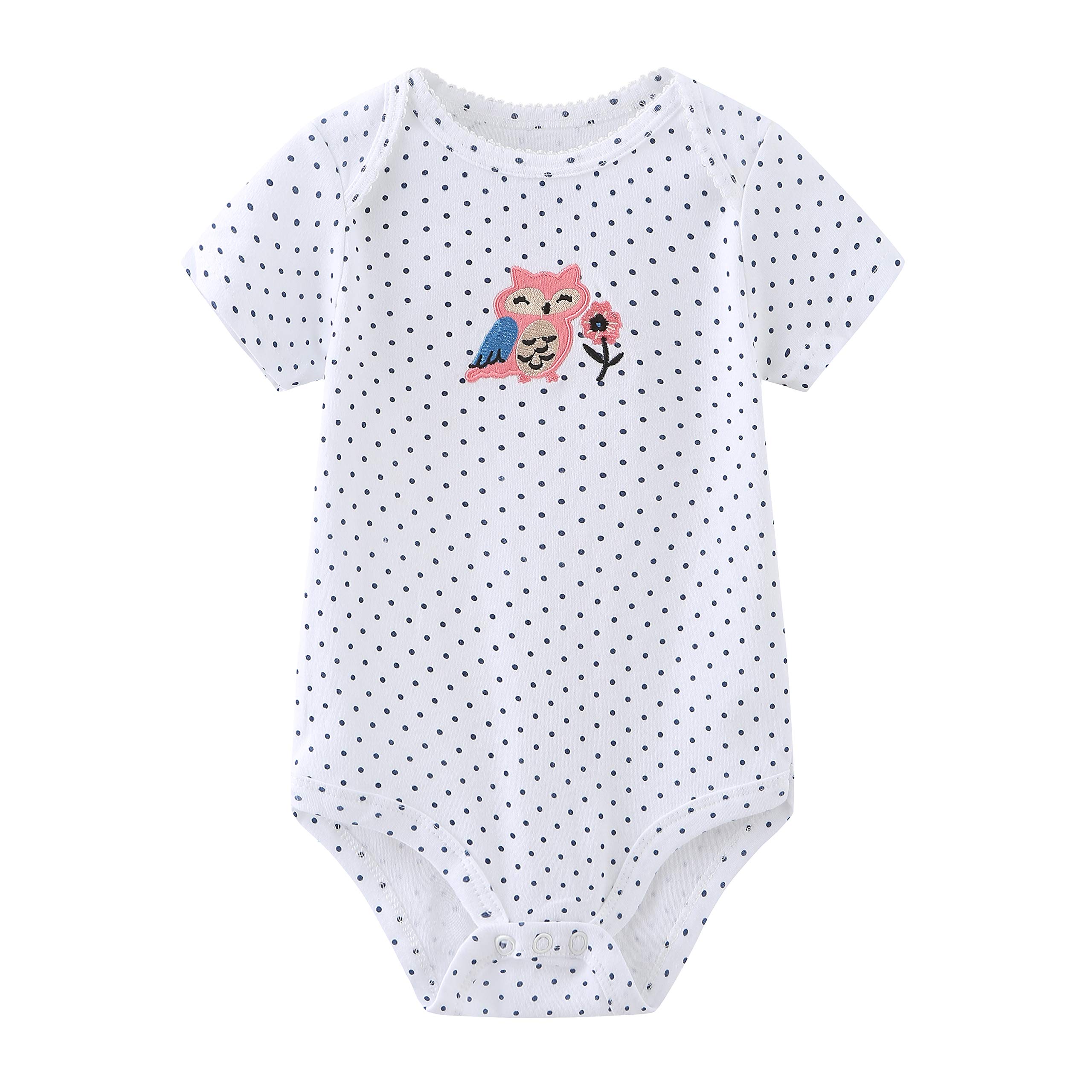 Kiddiezoom Newborn Baby Unisex Cotton Bodysuits Baby Gift 5-Pack Baby Clothes Red