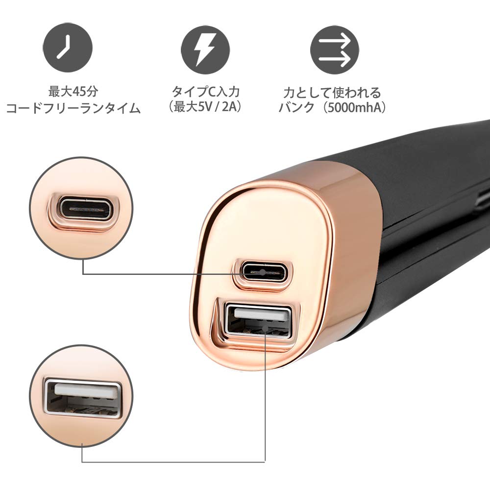 Cordless Hair Straightener for Touching Up Short Thin Fine Hair On The Go 【2023 𝗡𝗘𝗪 Upgrade】,Portable Flat Iron Rechargeable Build in 4800mAh Battery, Quick Heat Up Cordless Flat Iron